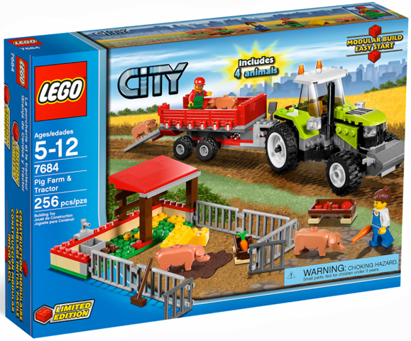 Pig Farm & Tractor LEGO CITY 7684 Retired, Certified (preowned) in ori ...