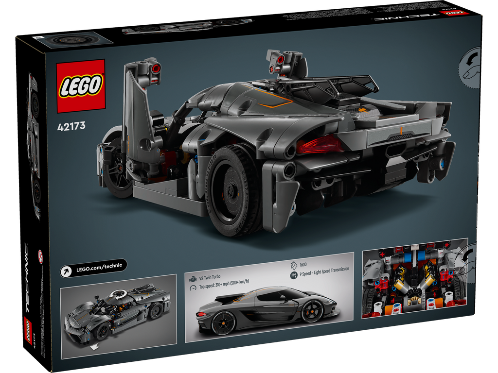 42173 Koenigsegg Jesko Absolut Grey Hypercar – Bricks and Minifigs ...