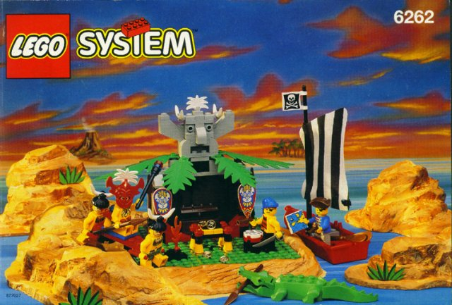 LEGO Pirates 6262 King Kahuka's Throne, Retired, Certified in white bo ...