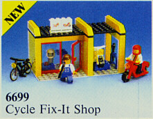LEGOLAND Town 6699 Cycle Fix-It Shop, Retired, Certified in white box ...