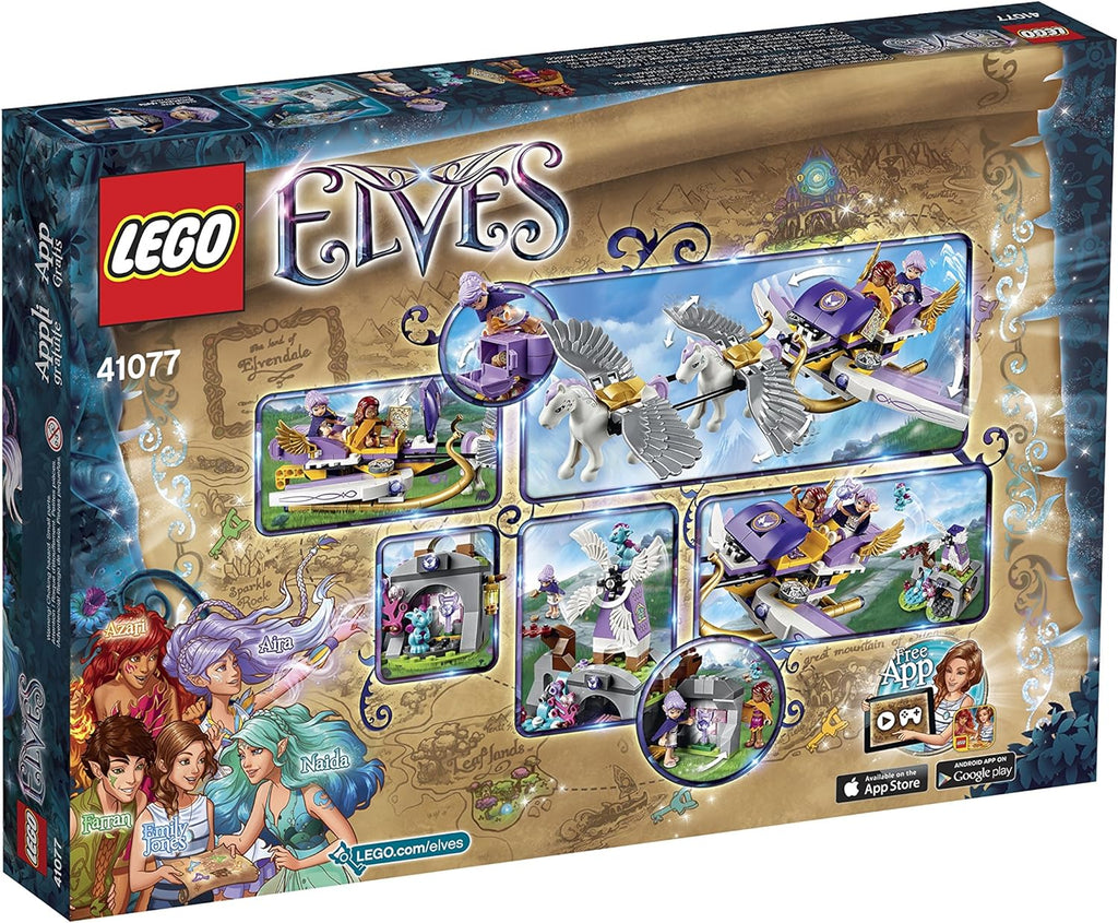 LEGO Elves 41077 Aira's Pegasus Sleigh, Retired, Certified in white bo ...