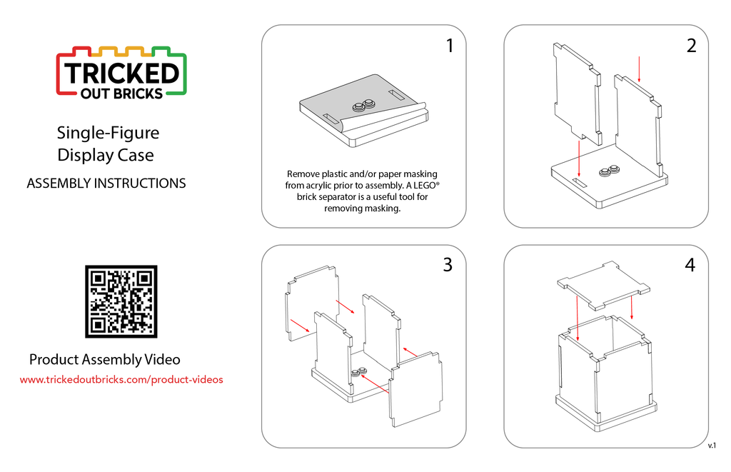 Single Figure Case - Black - Tricked Out Bricks – Bricks and Minifigs ...