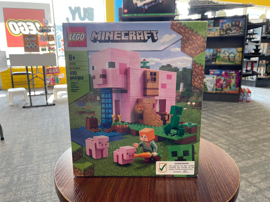 The Pig House - Minecraft - 21170 Certified in Plain White Box – Bricks ...